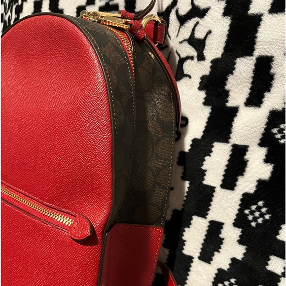 Coach | Bags | Authentic Red Coach Backpack Medium Sized | Poshmark